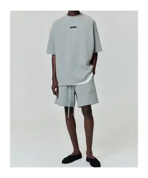 Fear Of God Logo Embroidered Elasticated Waist Shorts - Gray