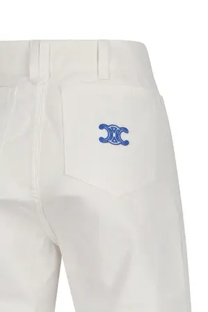 Celine Flare Jeans In Cotton Denim