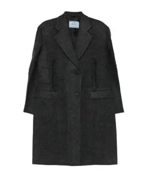 Prada Single-breasted Shetland Wool Coat