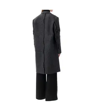Prada Single-breasted Shetland Wool Coat