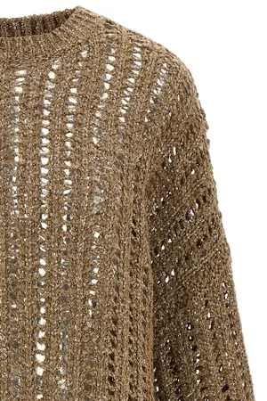 Brunello Cucinelli Crewneck Drop Shoulder Jumper With Sequins