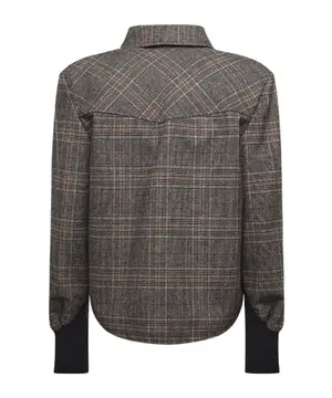 Pinko Long Sleeved Checked Shirt - Black