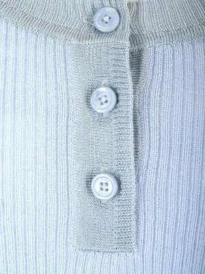 Chloé Ribbed Knit U-neck Tank Top With Button Detail
