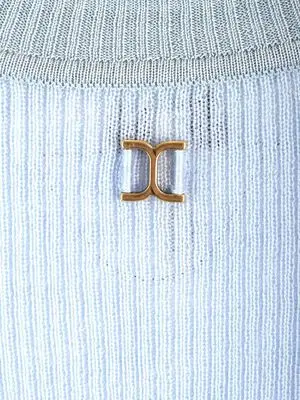 Chloé Ribbed Knit U-neck Tank Top With Button Detail