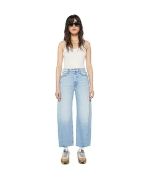 MOTHER Half Pipe High-rise Wide-leg Jeans - Blue