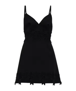 Dolce & Gabbana Floral Embroidered Mini Strap Dress