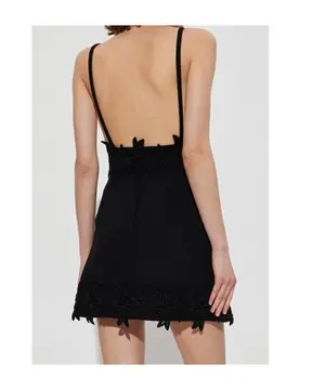 Dolce & Gabbana Floral Embroidered Mini Strap Dress