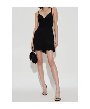 Dolce & Gabbana Floral Embroidered Mini Strap Dress