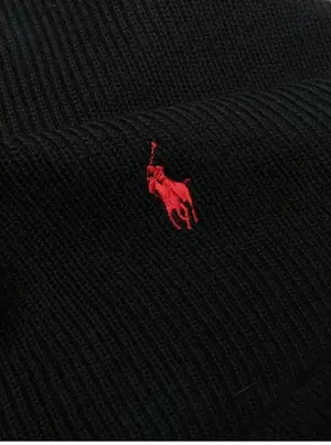Ralph Lauren Polo Logo Embroidered Knitted Scarf
