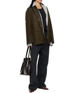 TOTEME Collared Jacket With Pocket Detail - Bark