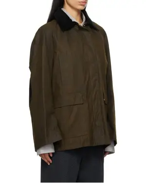 TOTEME Collared Jacket With Pocket Detail - Bark