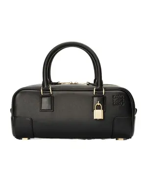 Loewe Amazona 23 Cropped Bag In Nappa Calfskin - Black