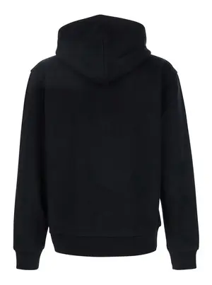 Burberry Check-label Zip-up Drawstring Hoodie