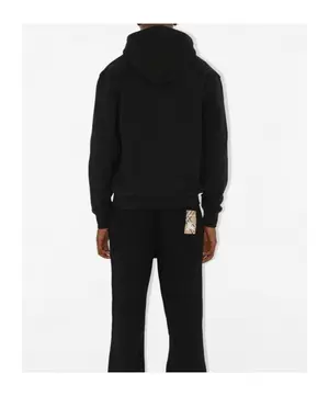 Burberry Check-label Zip-up Drawstring Hoodie