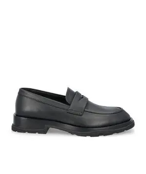 Alexander McQueen Slip-on Loafers With Round Toe And Rubber Flat Bottom - Black