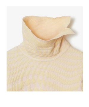 Burberry High-neck Warped Houndstooth Jacquard Jumper