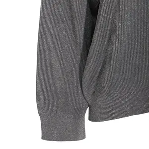 Brunello Cucinelli Lurex Detailed Crewneck Jumper - Black