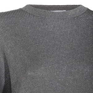 Brunello Cucinelli Long-sleeved Crewneck Jumper With Ribbed Details - Black