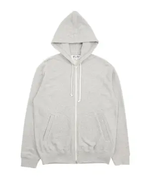 Play Comme Des Garcon Long Sleeve Zip-up Hoodie