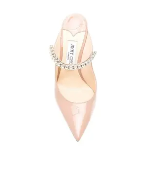 JIMMY CHOO Bing Heeled Mules - Nude