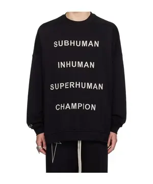 Rick Owens Printed Logo Crewneck Sweatshirt
