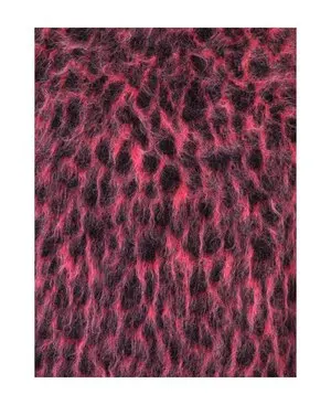 Saint Laurent Leopard Knit Cardigan - Red