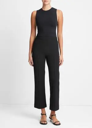 Vince Mid-rise Cropped Flared Trousers - Black