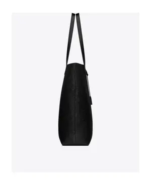 Saint Laurent Shopping Bag With Flat Handle - Black