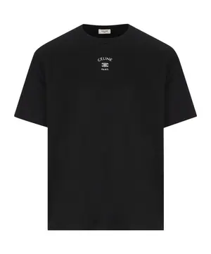 Celine T-shirt In Cotton Jersey - Black/white