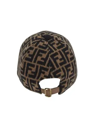 Fendi Allover Ff Motif Baseball Cap - Black