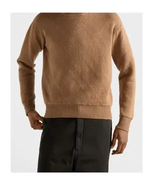 Prada Cashmere Crew-neck Sweater - Camel