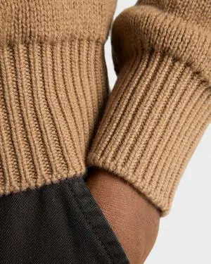 Prada Cashmere Crew-neck Sweater - Camel