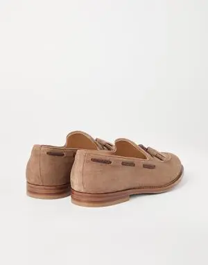 Brunello Cucinelli Tassel Detailed Slip-on Loafers - Hazelnut