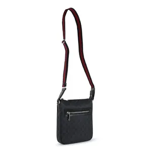 Gucci Monogrammed Crossbody Bag - Black