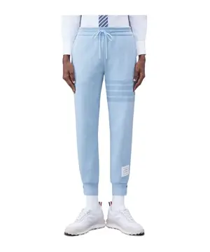 Thom Browne 4-bar Drawstring Track Pants - Light Blue