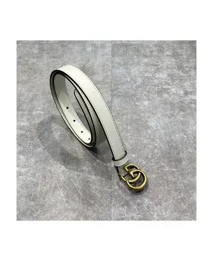 Gucci Double G Buckle Leather Belt