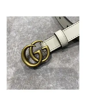 Gucci Double G Buckle Leather Belt