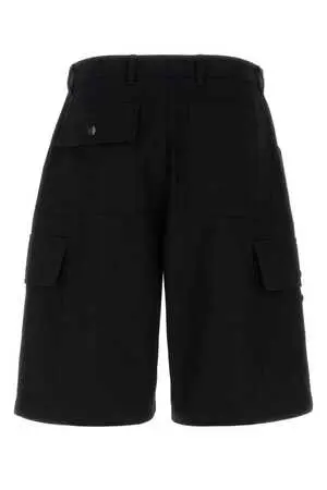Prada Logo Plaque Bermuda Shorts