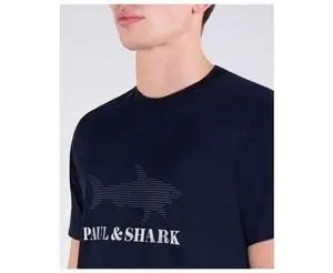 PAUL  SHARK Round Collar Logo T-shirt