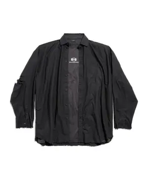 Balenciaga Unity Sports Icon Layered Oversized Shirt - Black