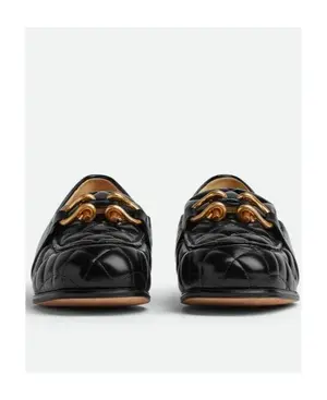 Bottega Veneta Quilted Leather Loafers With Gold Hardware
