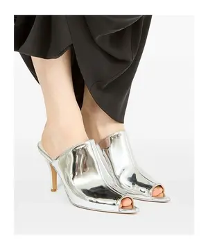 MAISON MARGIELA Metallic-effect Stiletto Mules