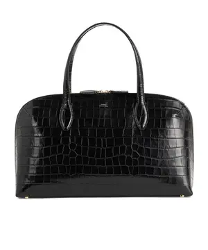 TOTEME Croc Effect Double Handle Shoulder Bag