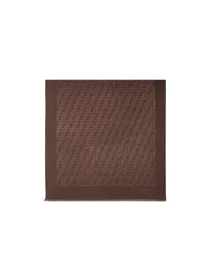 Fendi Silk Ff Stole - Brown