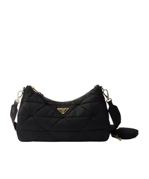 Prada Quilted Re-nylon Shoulder Bag - Black