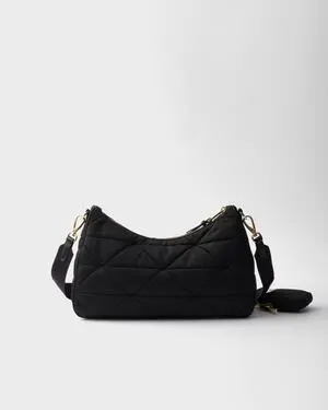Prada Quilted Re-nylon Shoulder Bag - Black