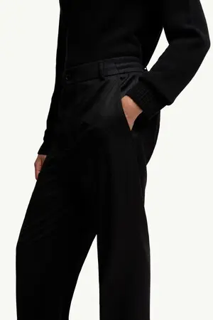Moncler Flannel Tailored Trousers - Black