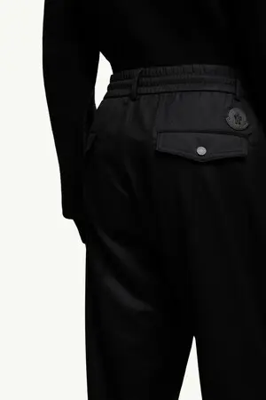 Moncler Flannel Tailored Trousers - Black