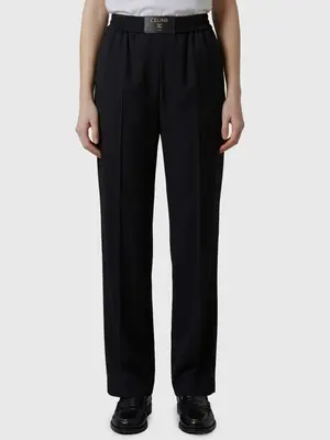 Celine Elastic Waist Straight Leg Casual Pants
