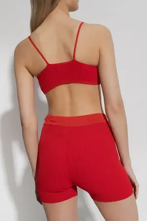 Jacquemus Le Short Pralu Ribbed Knit Shorts - Red